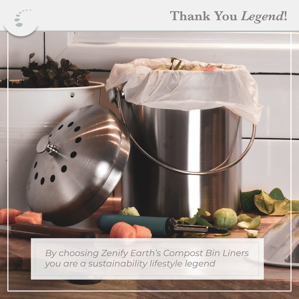 Zenify Earth Home Compostable Bin Liners 8L - (48 bags)